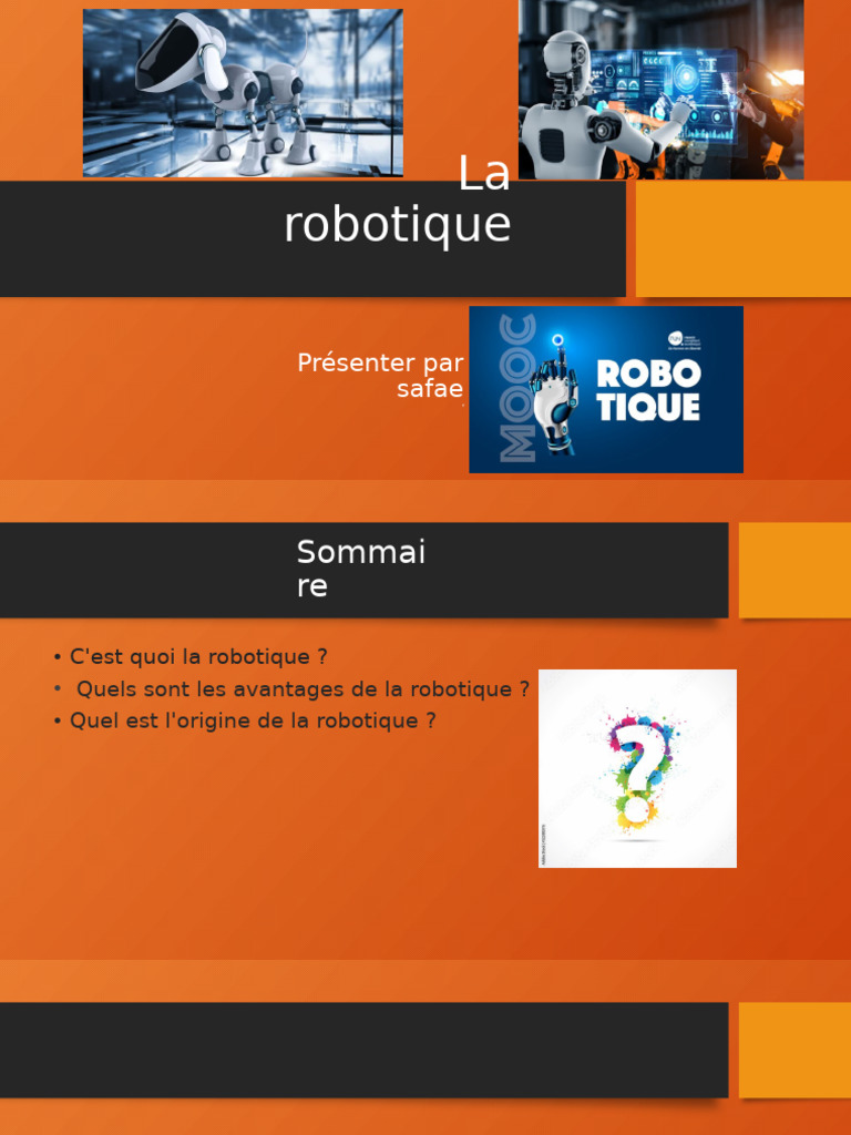 Introduction à la robotique et ses avantages | PDF