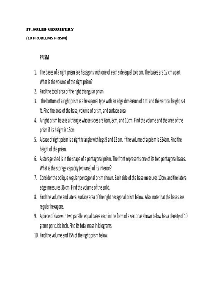 Solid Geometry | PDF