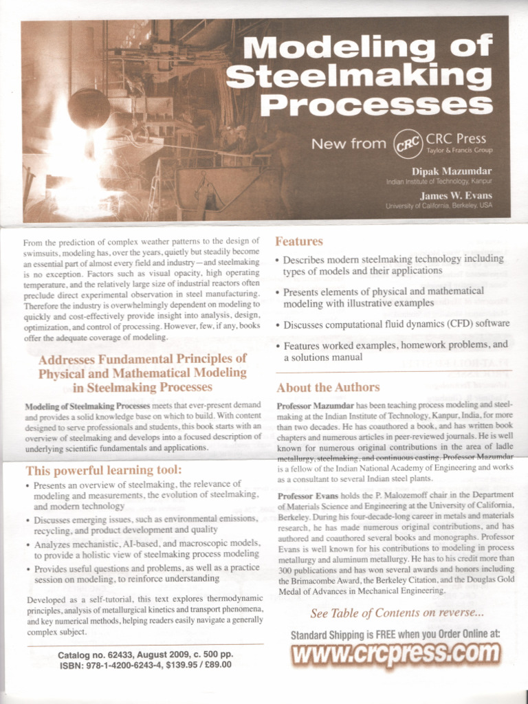 Steelmaking and Continuous Casting by Dipak Mazumdar and James W. Evans | PDF