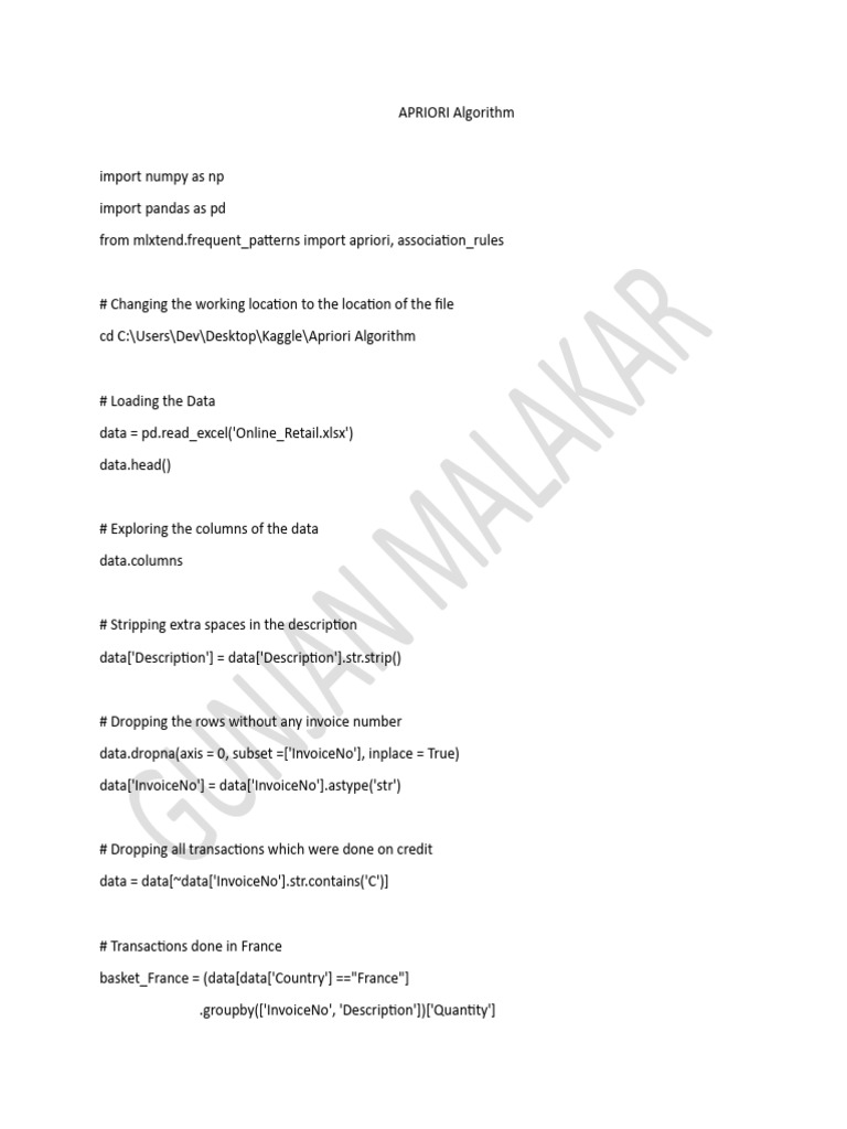 APRIORI Algorithms | PDF | Algorithms And Data Structures | Data Analysis APRIORI Algorithms | PDF | Algorithms And Data Structures | Data Analysis
