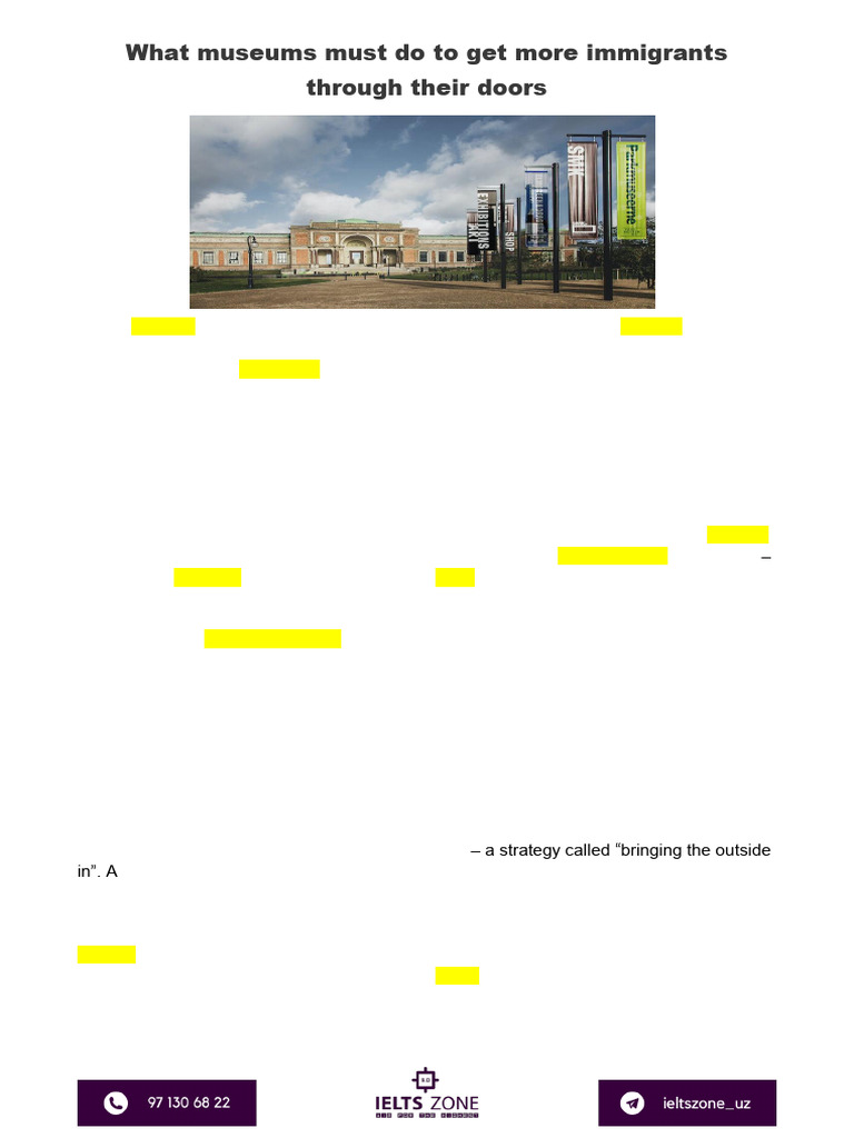 What Museums Must Do To Get More Immigrants Through Their Doors | PDF ...
