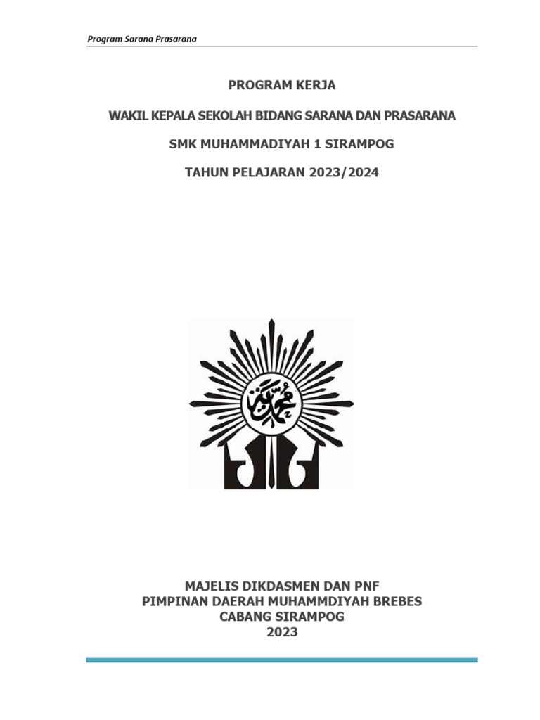 Program Sarpras SMK M 1 | PDF
