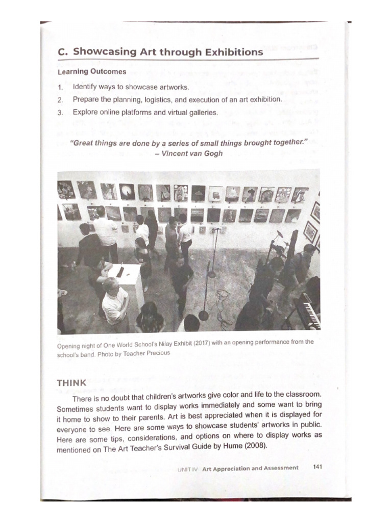 C. Showcasing Art Through Exhibitions | PDF
