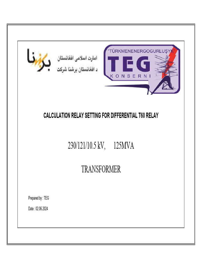 Anex-3 - CALCULATION RELAY SETTING FOR DIFFERENTIAL T60 RELAY | PDF ... Anex-3 - CALCULATION RELAY SETTING FOR DIFFERENTIAL T60 RELAY | PDF ...