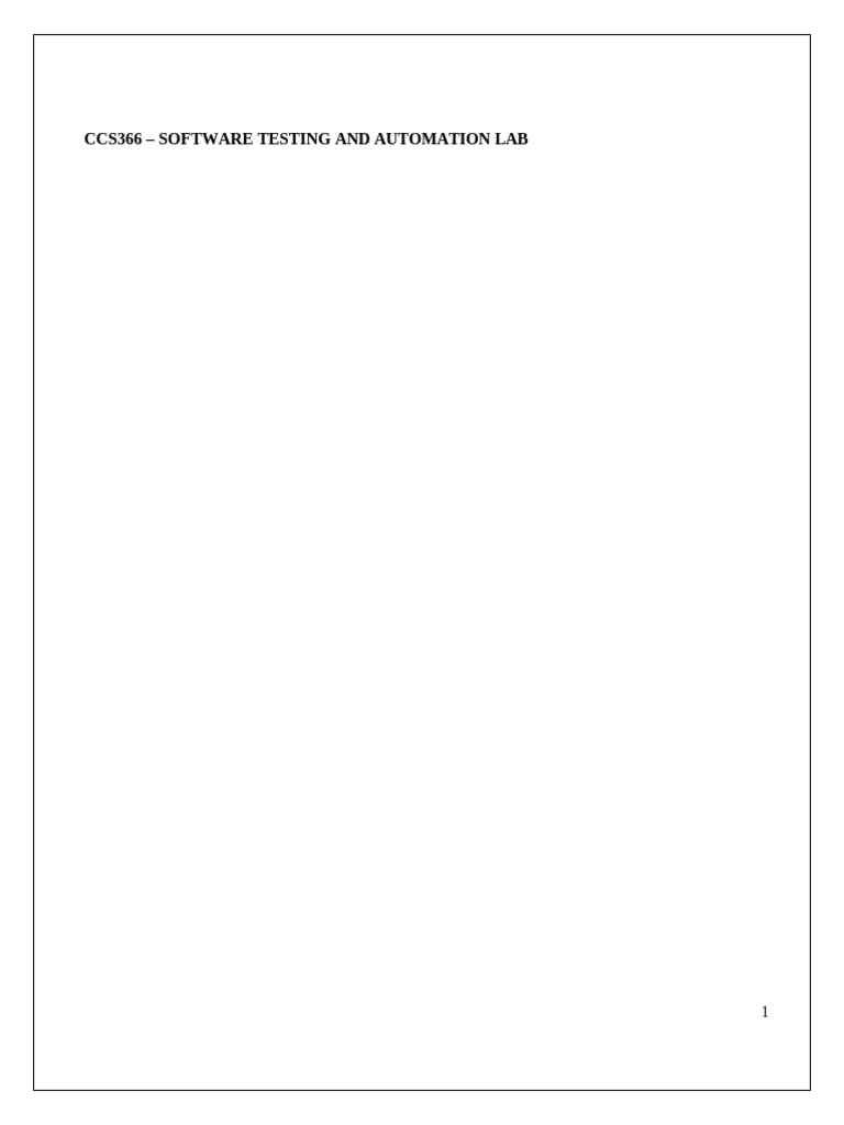 Sta Lab Manual | PDF | Software Testing | Java Script