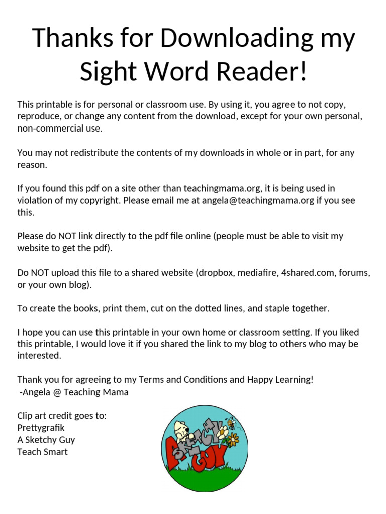 Sight Word Reader To | PDF