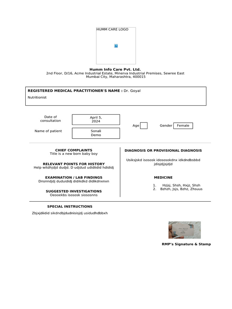 Humm Care Consultation Summary | PDF | Self-Improvement | Wellness