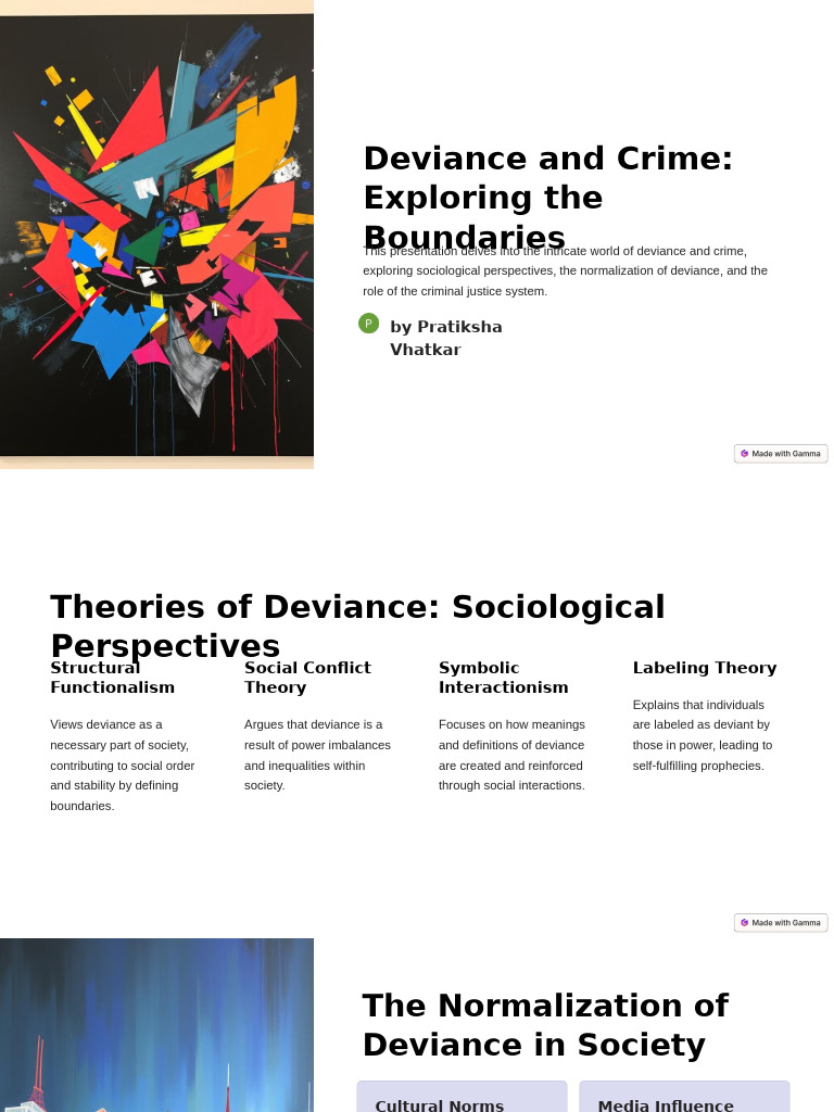 Deviance and Crime Exploring The Boundaries | PDF | Deviance (Sociology) | Crimes