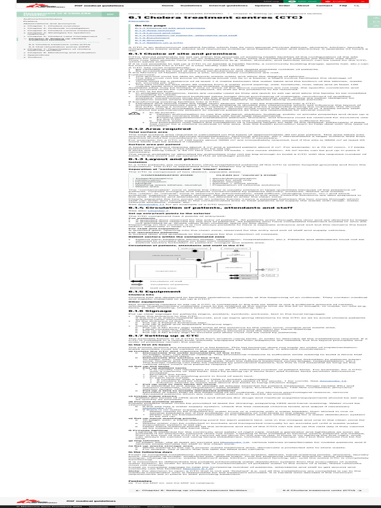 MSF Cholera Treatment Facility Guidelines | PDF | Médecins Sans ...