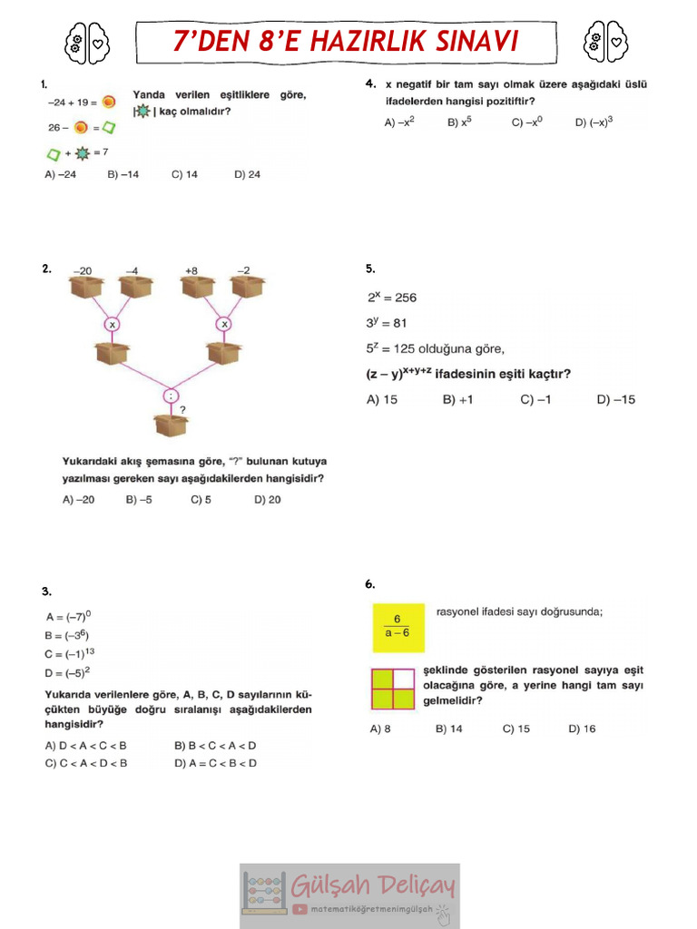 7'DEN 8'E HAZIRLIK SINAVII | PDF