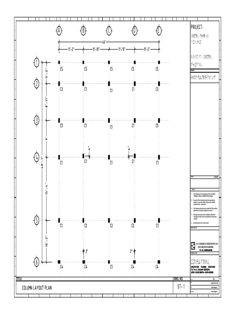 Column Layout Plan - (ST-1) | PDF | Business Law | Copyright Law