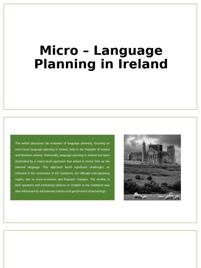 Micro-Level Language Planning in Ireland | PDF | Irish Language | Ireland