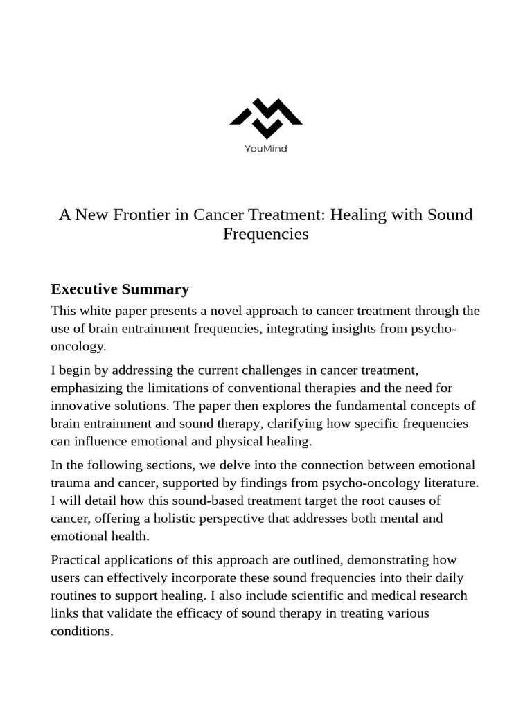 White Paper Cancer | PDF | Cancer | Sleep