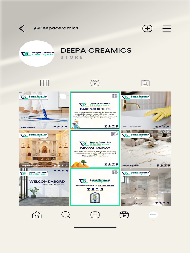 Minimal Grid Design Deepa Ceramics | PDF