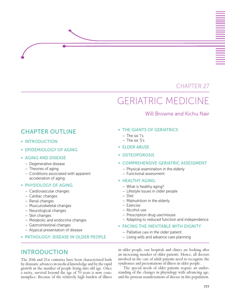Essentials of Internal Medicine - Chapter 27 - Geriatric Medicine | PDF | Major Depressive ...
