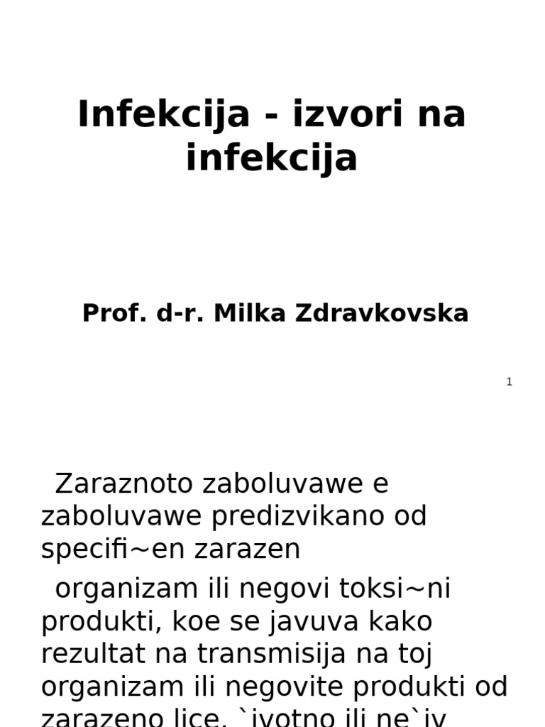 Mehanizam, Izvor, inkubacija-III-Pred - Epidem.Med. | PDF