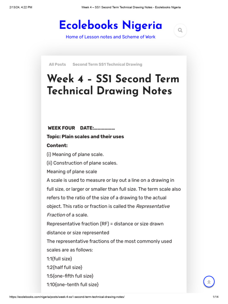 SS1 Second Term Technical Drawing Notes | PDF | Computers
