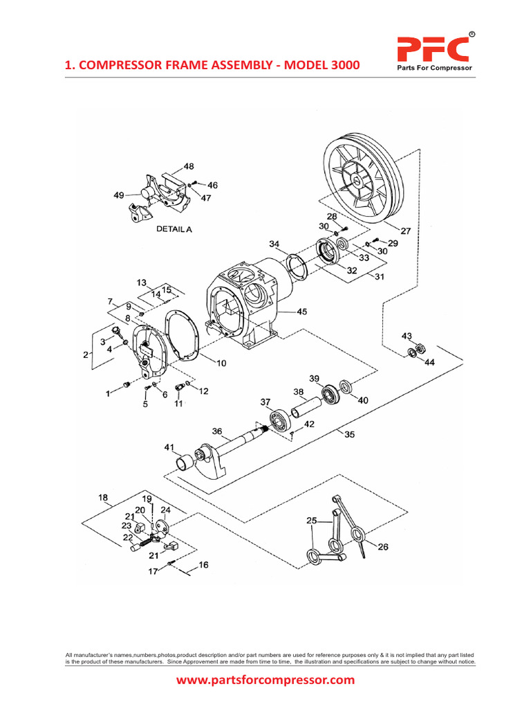 Compressor Frame Assembly Model 3000 | PDF | Mechanical Engineering ...