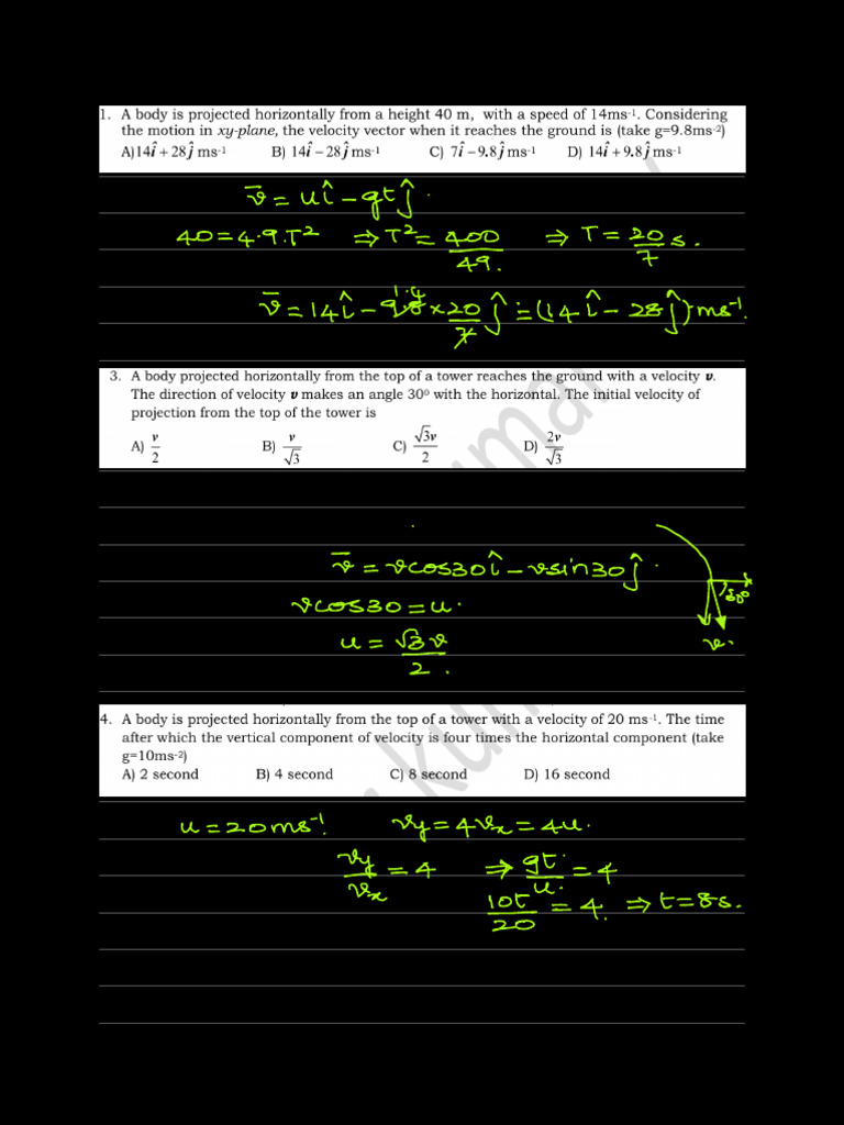 Oblique Projectile 2 | PDF
