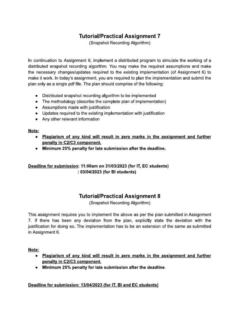 Assignment 7 and 8 | PDF