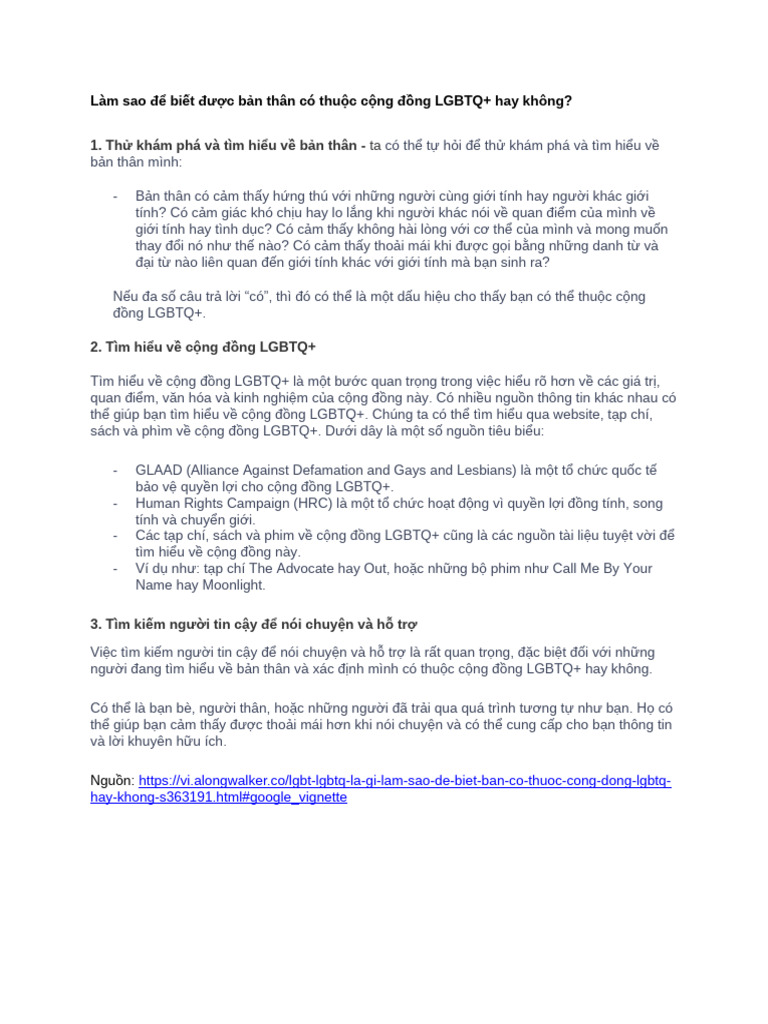 Câu 3 LGBTQ+ - Trung Tin | PDF