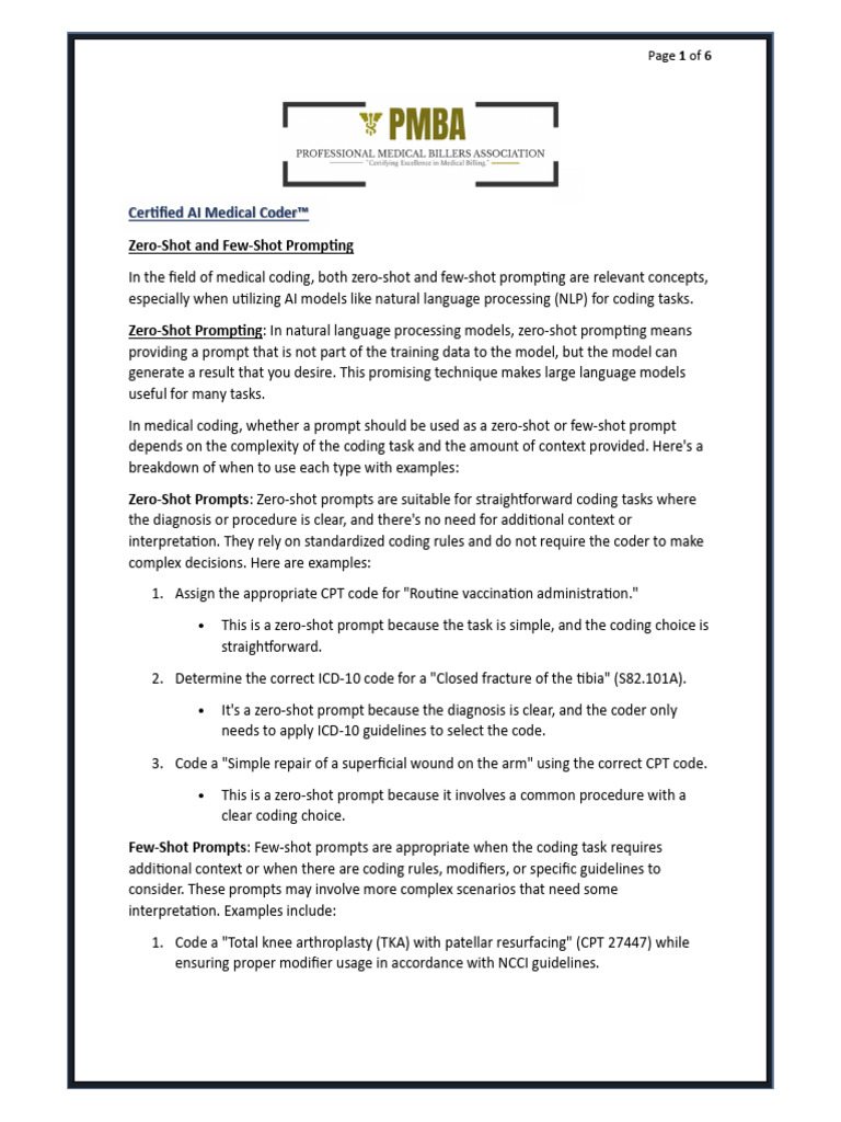Zero-Shot and Fine-Shot Prompting NNNN | PDF | Medical Diagnosis ...