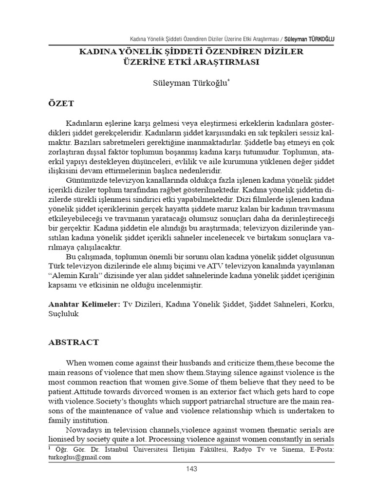 Diziler Ve Şiddet | PDF