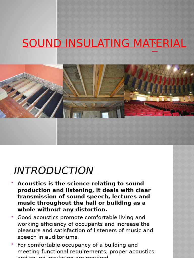 Acoustics Presentation For Further Details | PDF | Sound | Wall