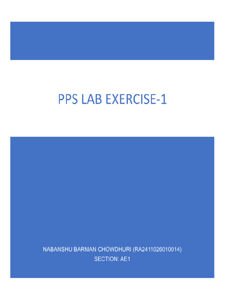 PPS Lab Solution | PDF | Fahrenheit | Computing PPS Lab Solution | PDF | Fahrenheit | Computing
