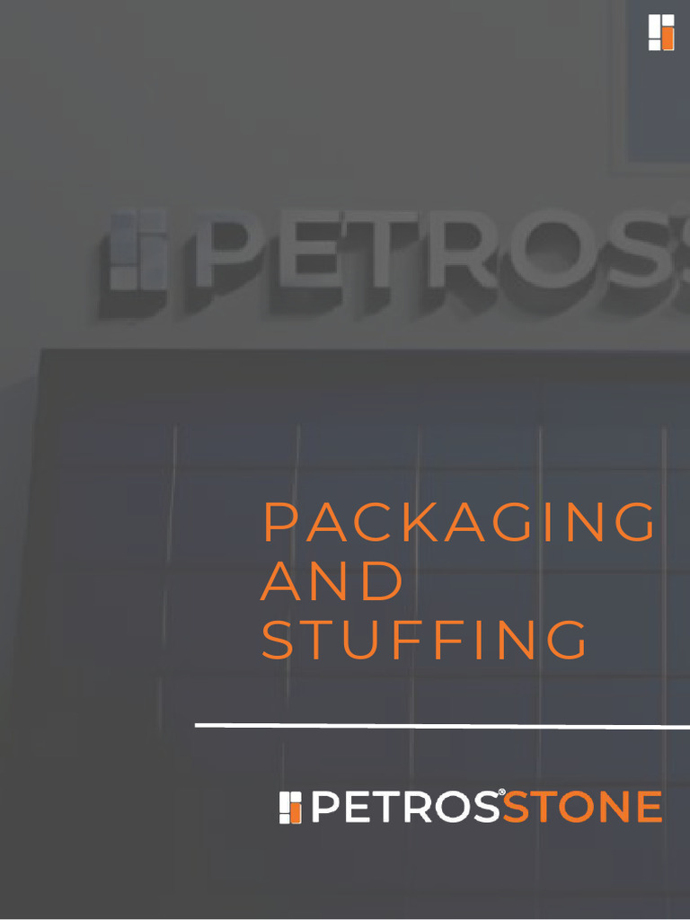 Petros Packaging And Stuffing Pdf Pallet Packaging And Labeling