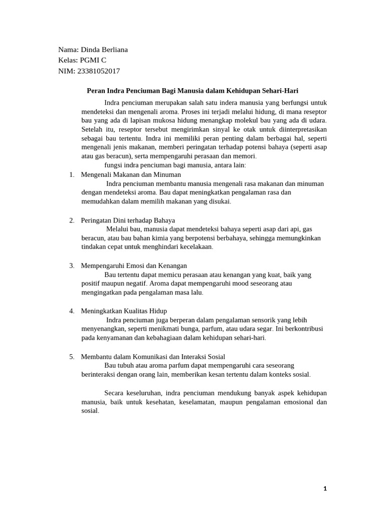 Rangkuman IPA Alat Indra | PDF