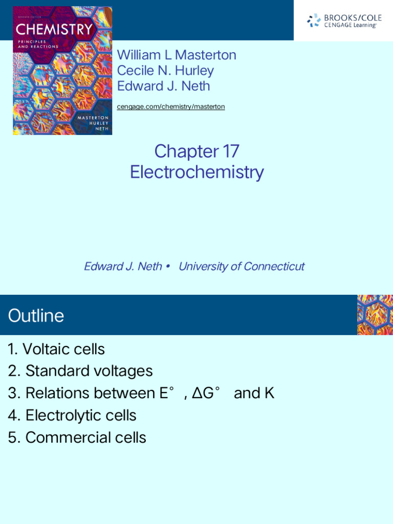 Electrochemistry (Chapter 17) | PDF | Redox | Electrochemistry