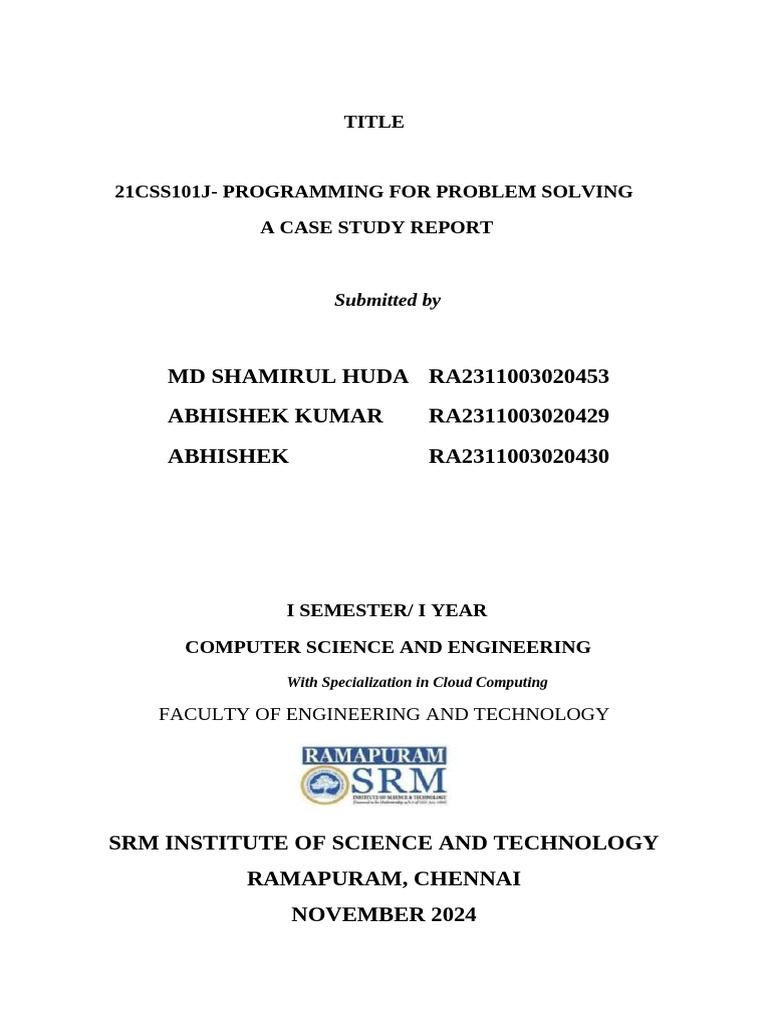 Pps Case Study Sample Report1 | PDF