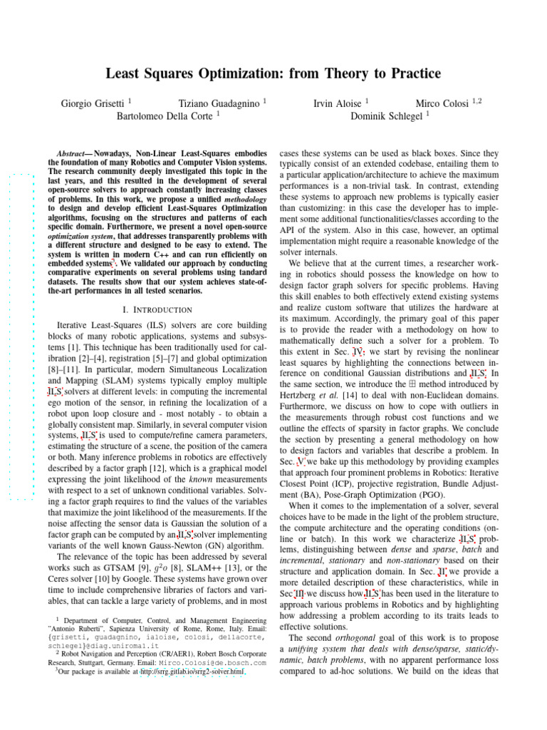 Least Squares Optimization: From Theory To Practice | PDF | Mathematical Optimization | Matrix ...