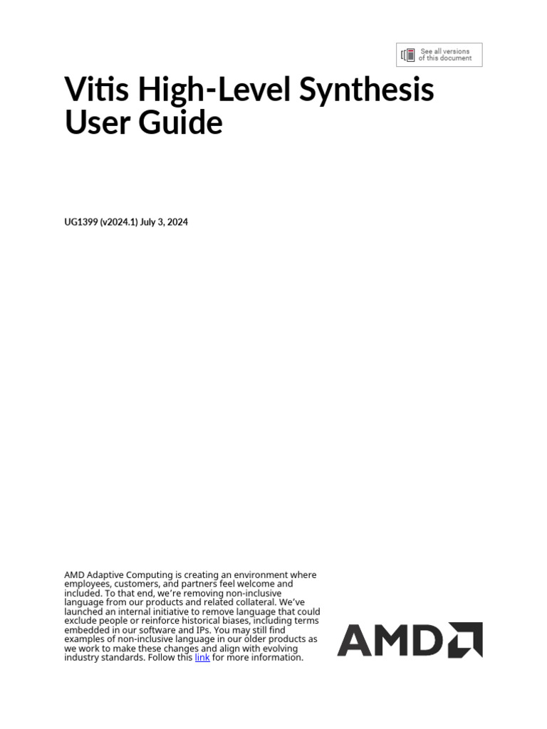 Ug1399 Vitis Hls en Us 2024.1 | PDF | Computing | Computer Architecture