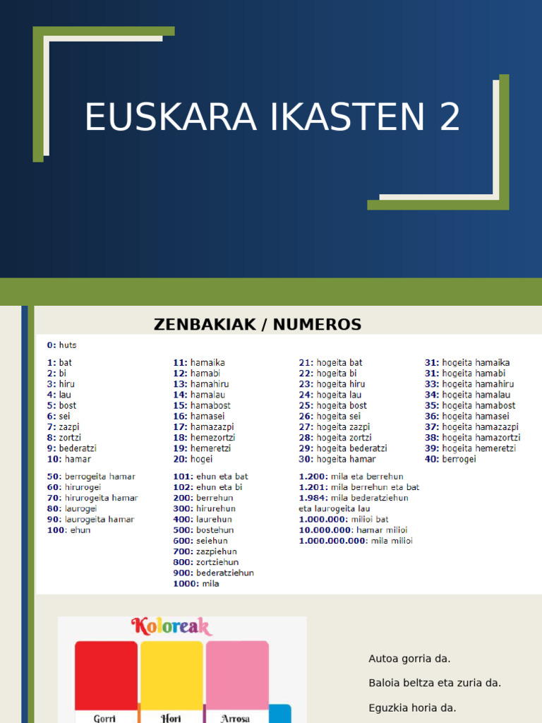 Euskara Ikasten 2 | PDF