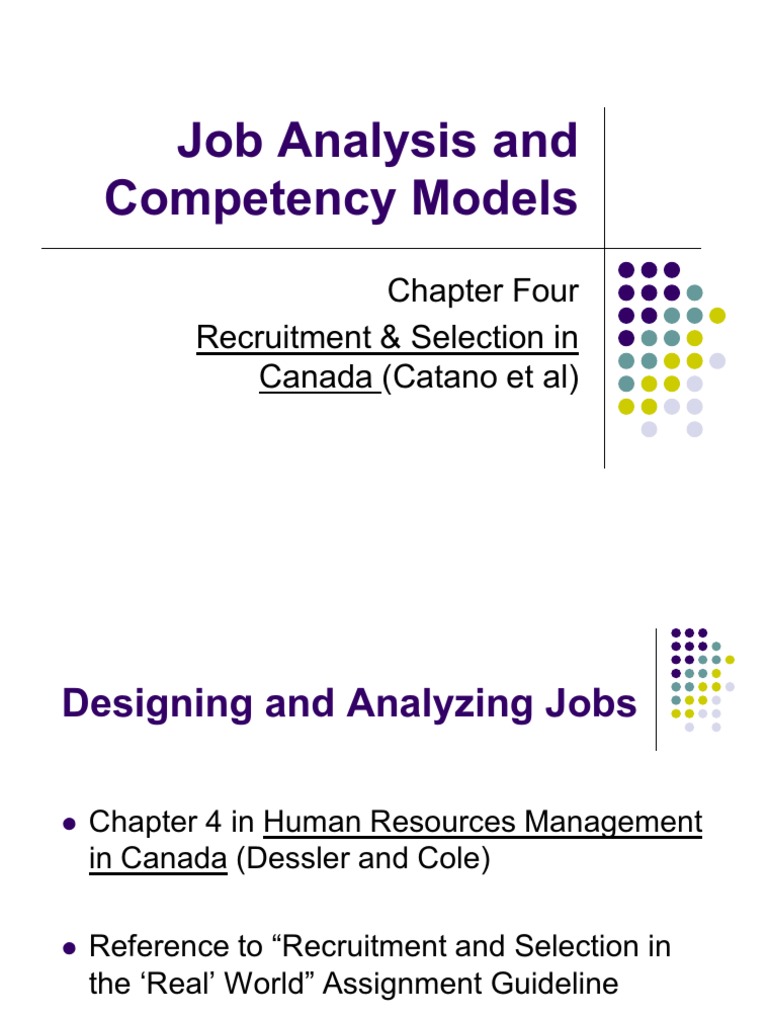 Job Analysis - Chapter 4 | PDF | Competence (Human Resources) | Goal