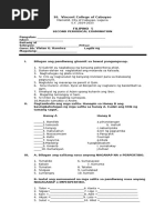 First Periodical Test Filipino | PDF