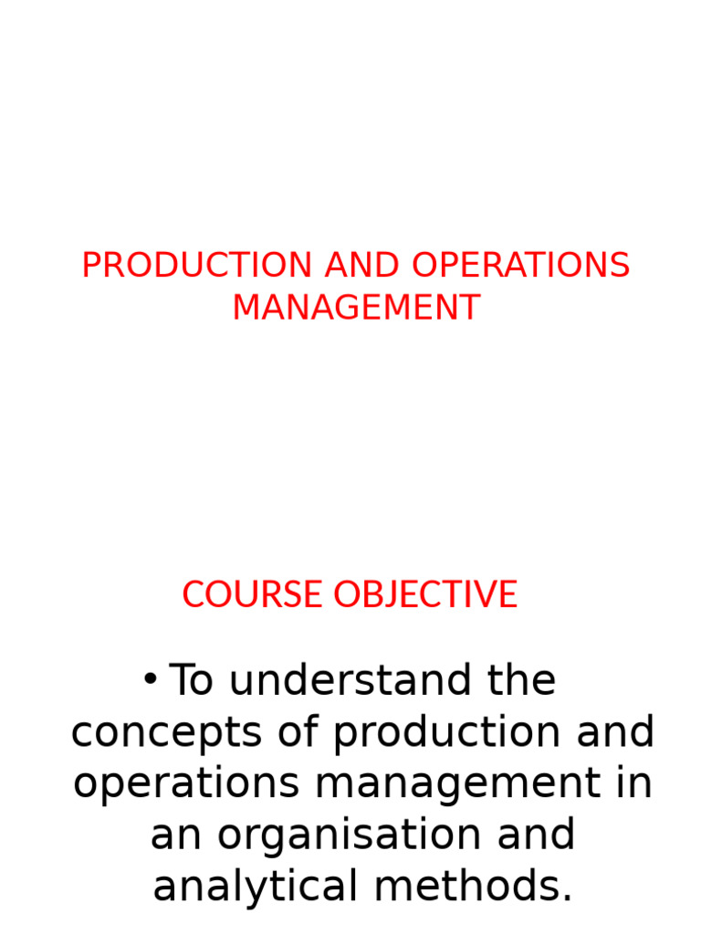 Pom Unit I | PDF | Strategic Management | Competitive Advantage