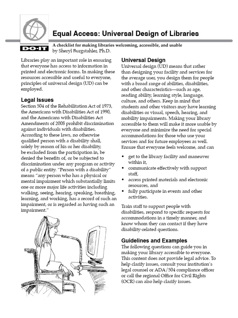 EA Libraries 0 | PDF | Accessibility | Americans With Disabilities Act Of 1990