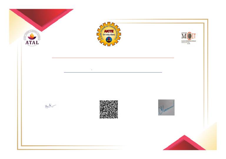 Atal FDP Certificate | PDF