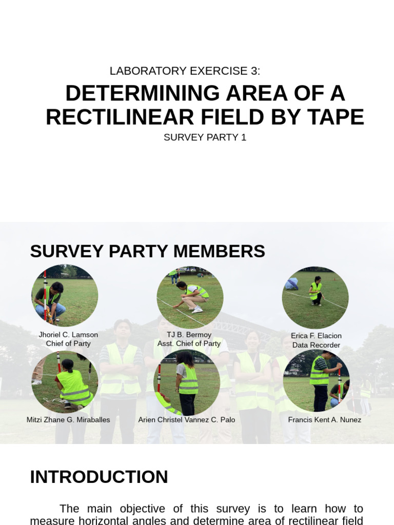 Determining Area of A Rectilinear Field by Tape | PDF | Surveying ...