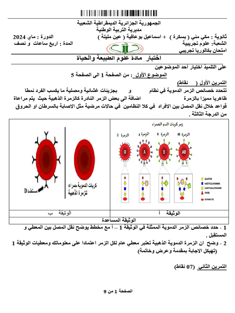 Bac Blanc 2024 | PDF