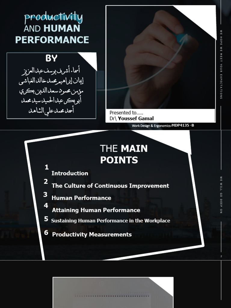 Productivity and Human Performance-1 | PDF | Human Factors And ...