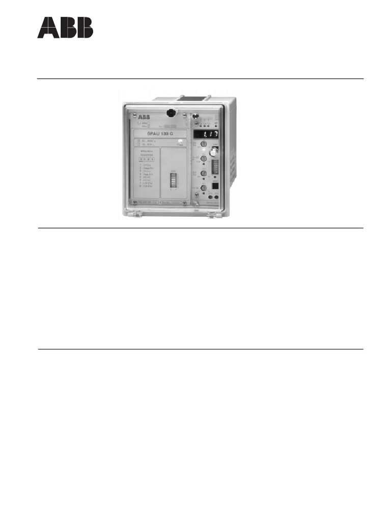 ABB SPAU 130C-1 | PDF | Relay | Power Supply