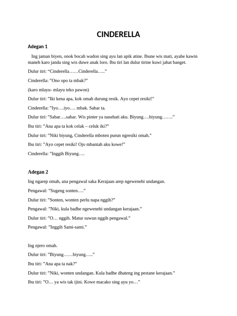 Drama Cinderella | PDF