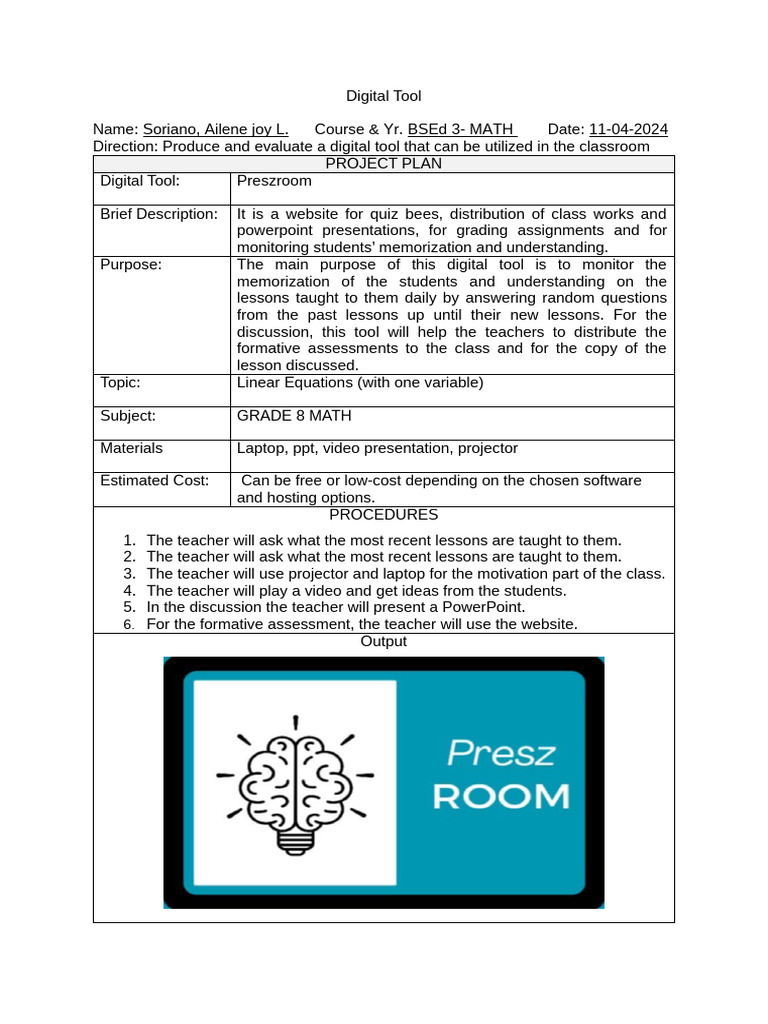 Digital-Tool-Activity Soriano, ailene 1 | PDF