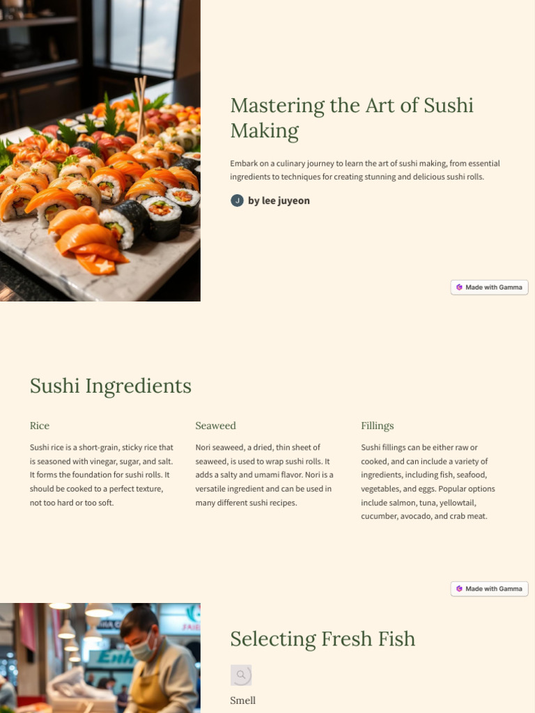 how to make sushi | PDF | Sushi | Asian Cuisine