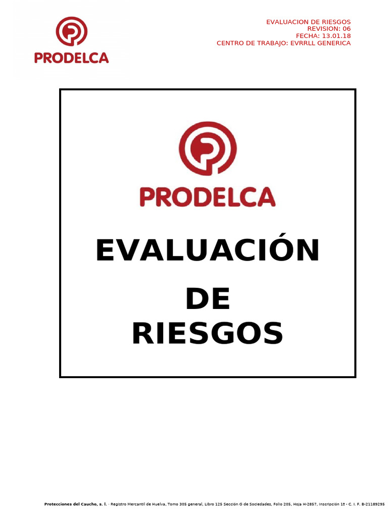 E.riesgosprodelca ENCE | PDF | Evaluación de riesgos | Business