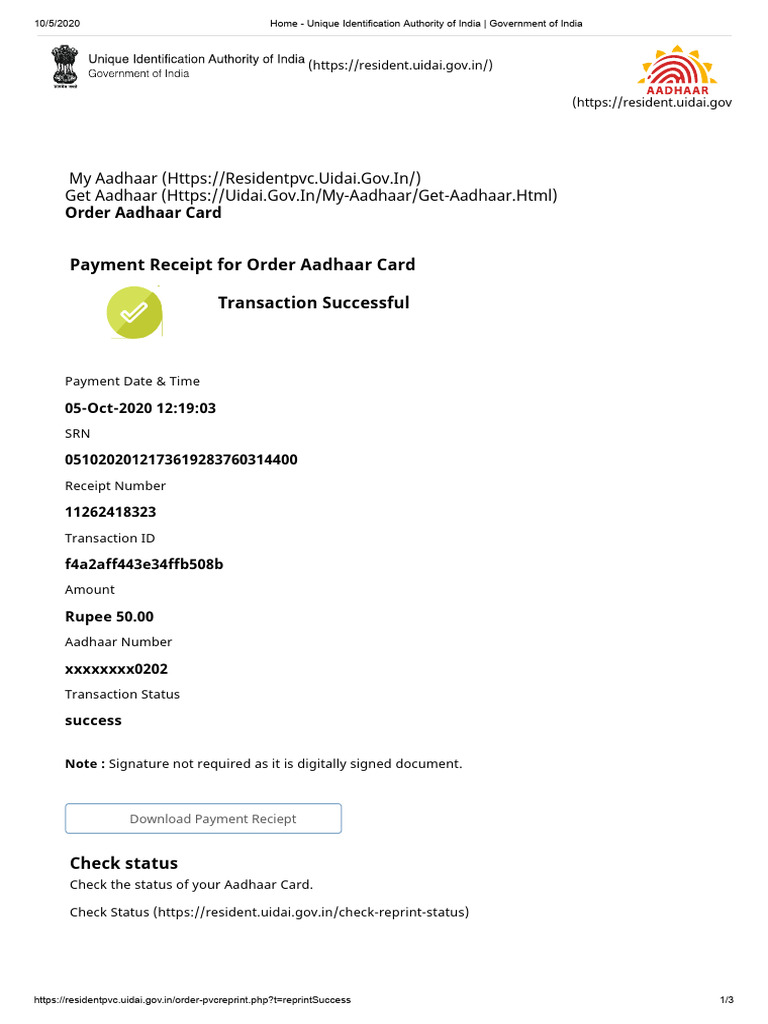 Prashanth Govinda - Home - Unique Identification Authority of India ...